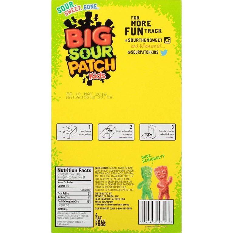 SOUR PATCH KIDS Big Individually Wrapped Soft & Chewy Candy, 240Ct