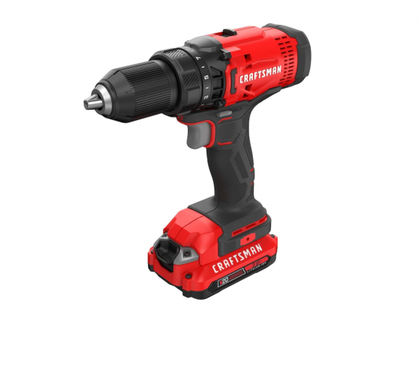 CRAFTSMAN CMCD700C1 V20 20-volt Max 1/2-in Cordless Drill (1-Battery ...