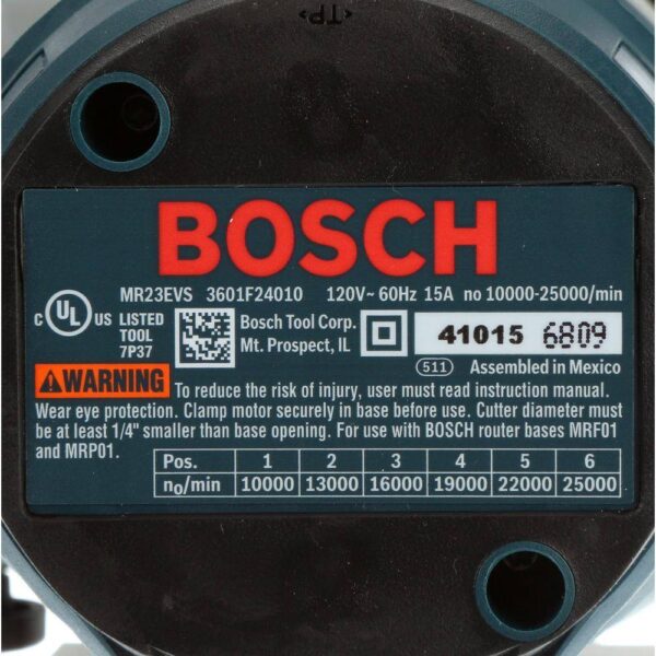 Bosch MRC23EVSK 15 Amp Corded Variable Speed Combination Plunge & Fixed ...