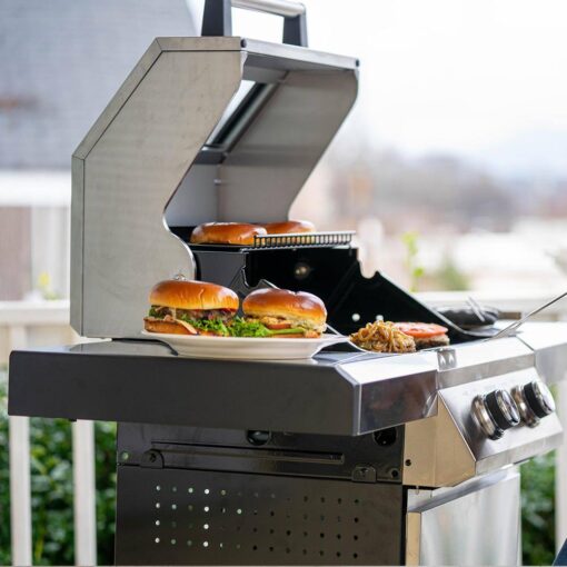 Monument Grills 14633 2-Burner Propane Gas Grill in Stainless with ...