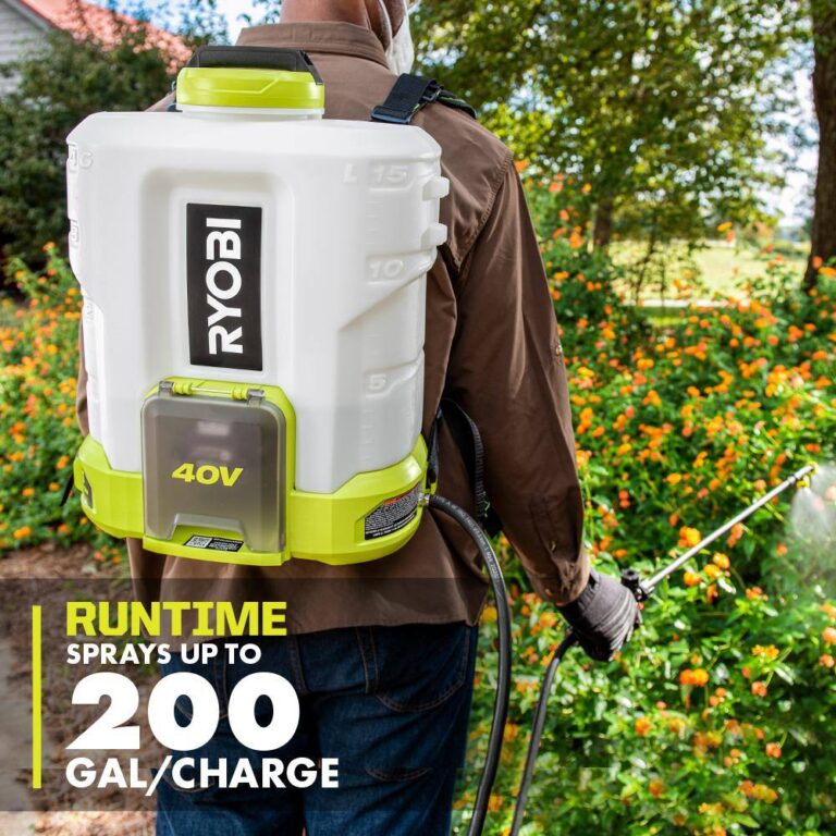 RYOBI RY40301BTL 40V Cordless Battery 4 Gal. Backpack Chemical Sprayer ...