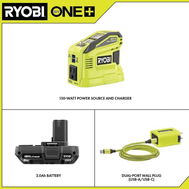 RYOBI RYi150C 150-Watt Push Start Power Source and Charger for ONE+ 18 ...