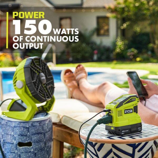 RYOBI RYi150CBT 150-Watt Push Start Power Source and Charger for ONE+ ...