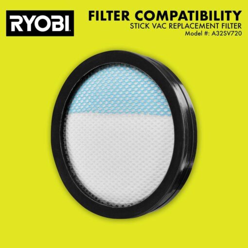 RYOBI PCL720K ONE+ 18V Cordless Stick Vacuum Cleaner Kit with 4.0 Ah ...