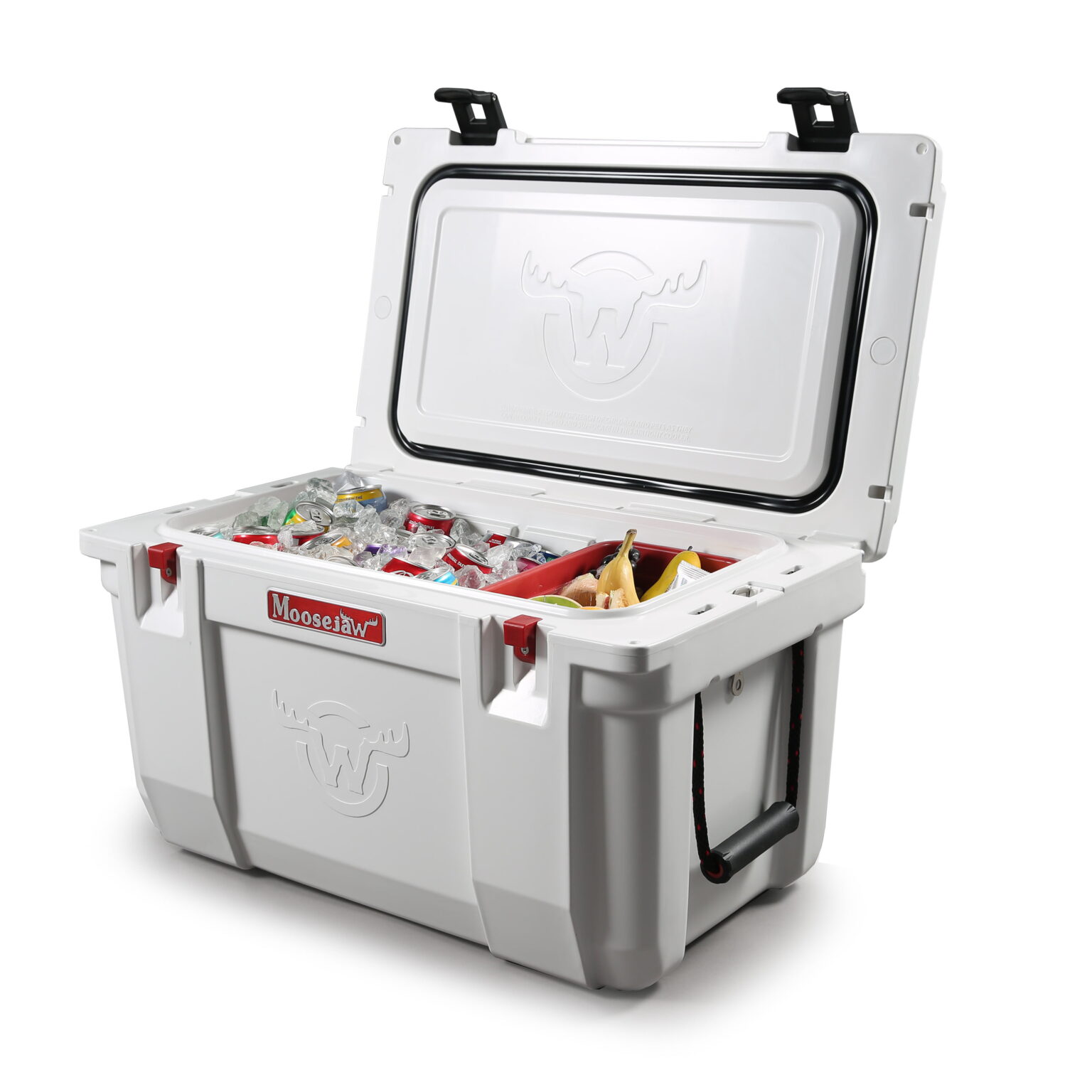 Moosejaw 50 Quart Ice Fort Hard Cooler with Microban, Snow | Bigbigmart.com