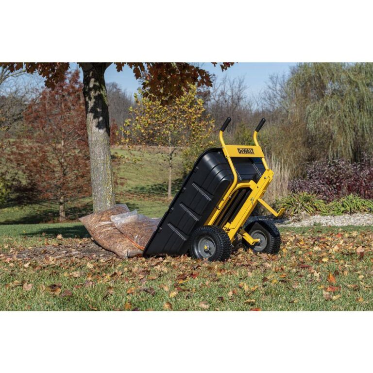 DEWALT DXTB0573 800lb/10 Cu. Ft. Swivel/Dump Cart - Convertible to Tow ...