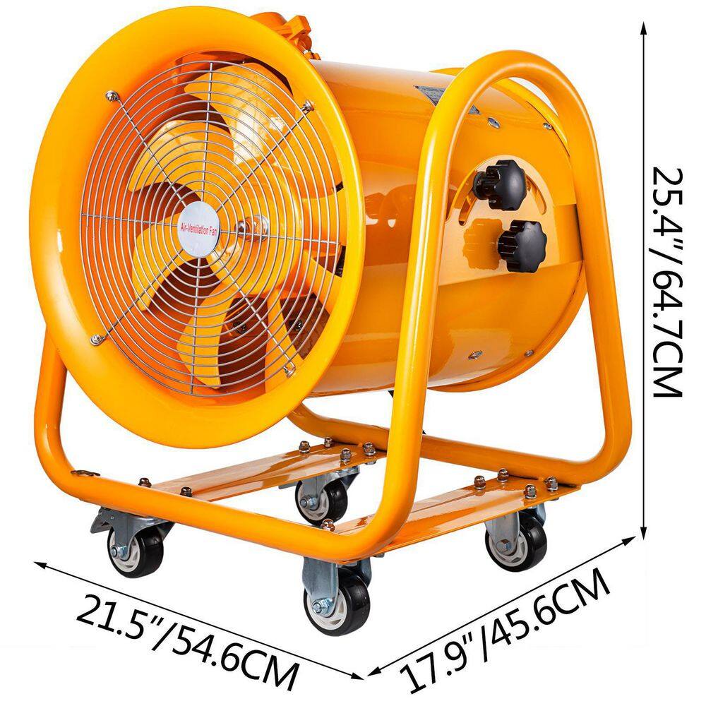 VEVOR ZLFJYJ16CFB000001V6 16 in. Utility Blower Fan Explosion Proof Fan ...