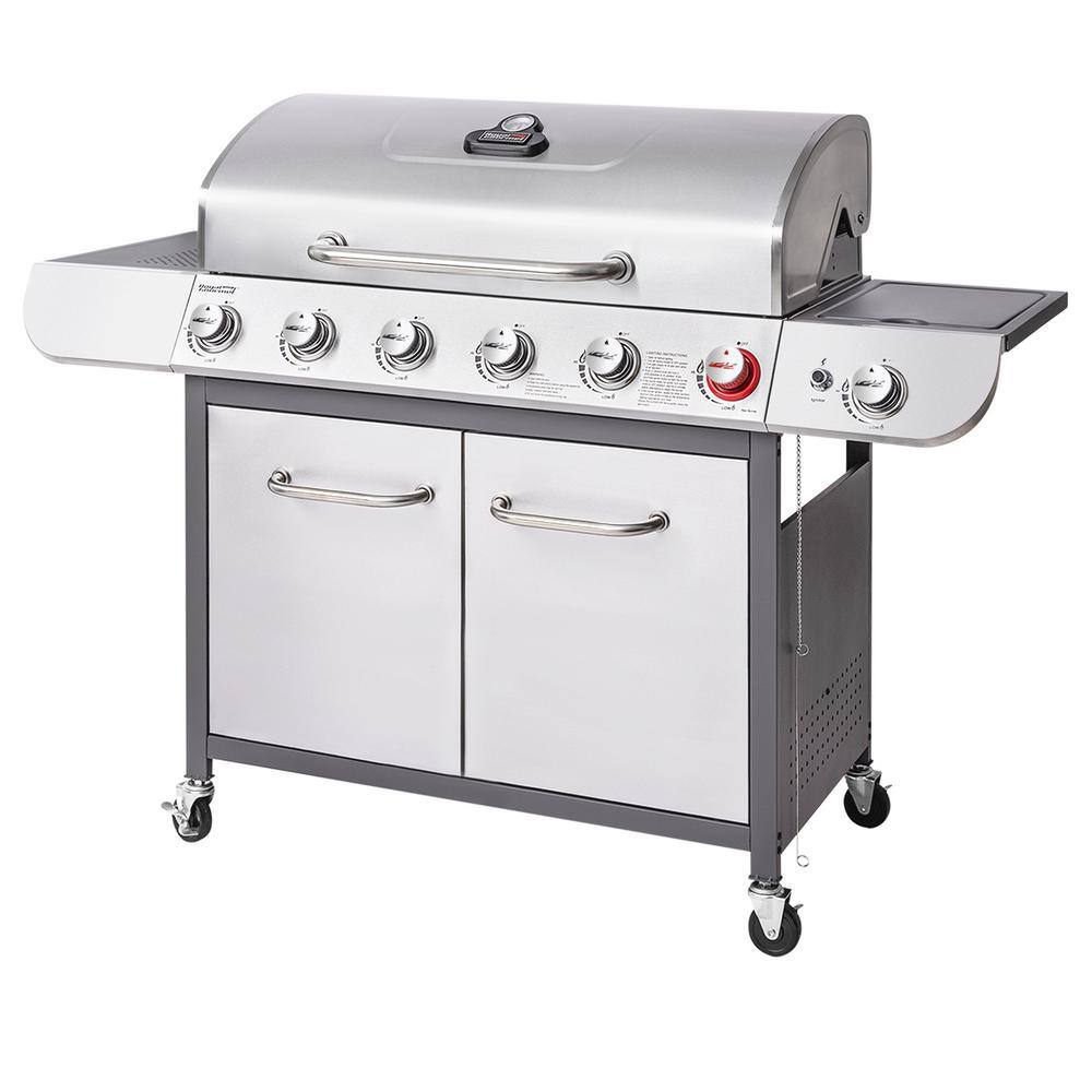 Royal Gourmet SG6002S 6-Burner BBQ Stainless Steel Gas Grill with Sear ...