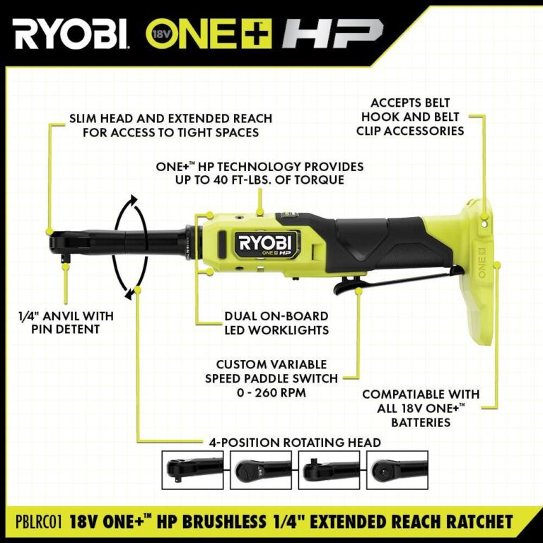 RYOBI PBLRC01B-PBLRC25B ONE+ 18V Brushless Cordless 2-Tool Combo Kit w ...
