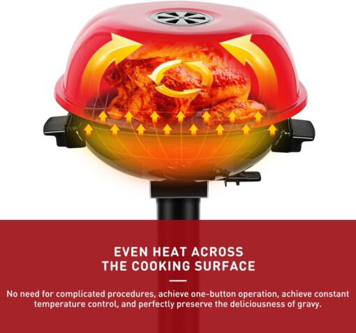 Electric BBQ Grill Techwood 15-Serving Indoor/Outdoor Electric Grill ...