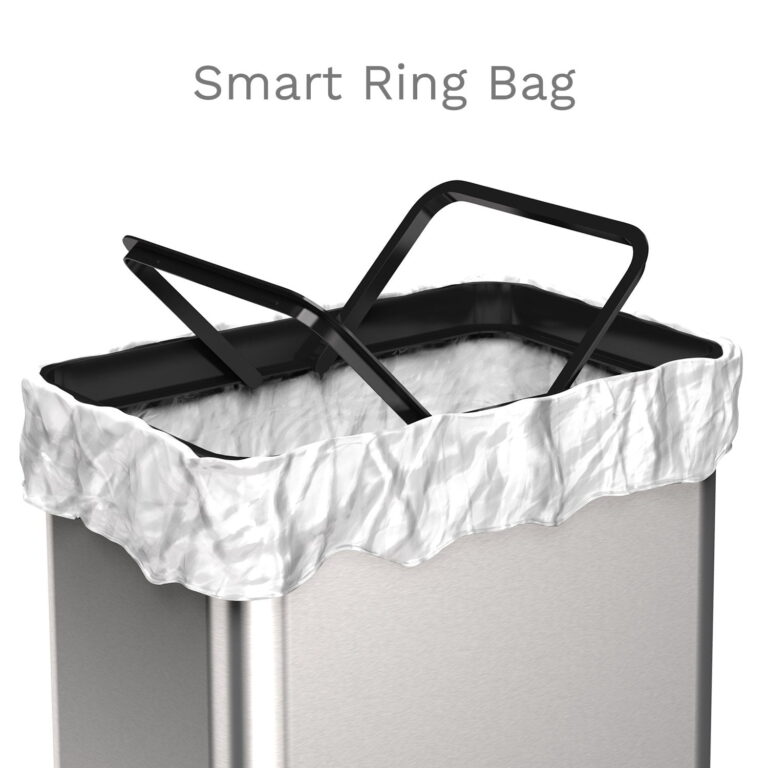 hOmeLabs Automatic Trash Can for Kitchen, Stainless Steel Garbage Can ...