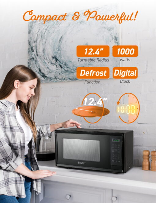 COMMERCIAL CHEF CHM11MB 1.1 cu. ft. Countertop Microwave with Digital ...
