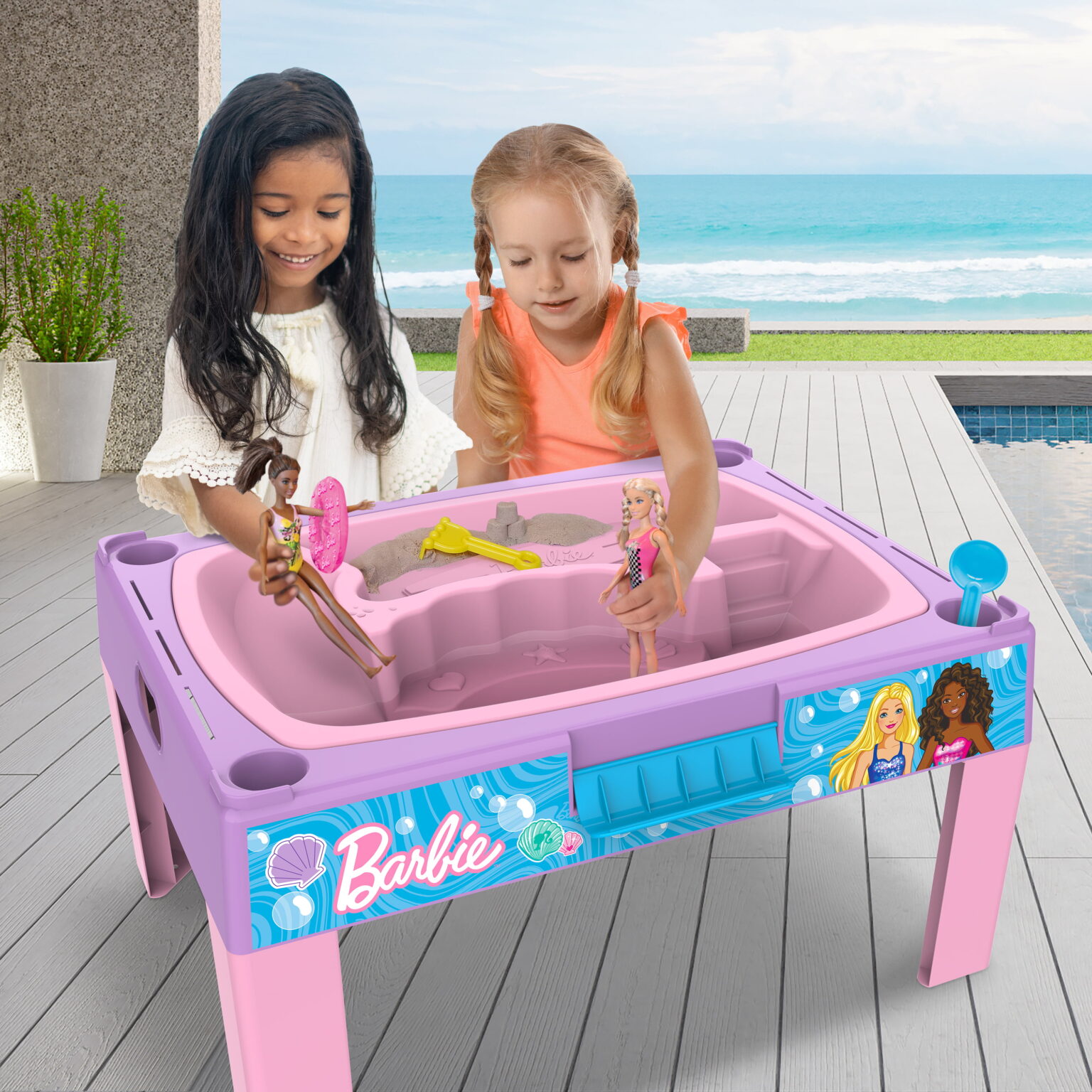 Barbie Beach and Waves Playset, Playset for Children, Glossy Pink, Ages ...