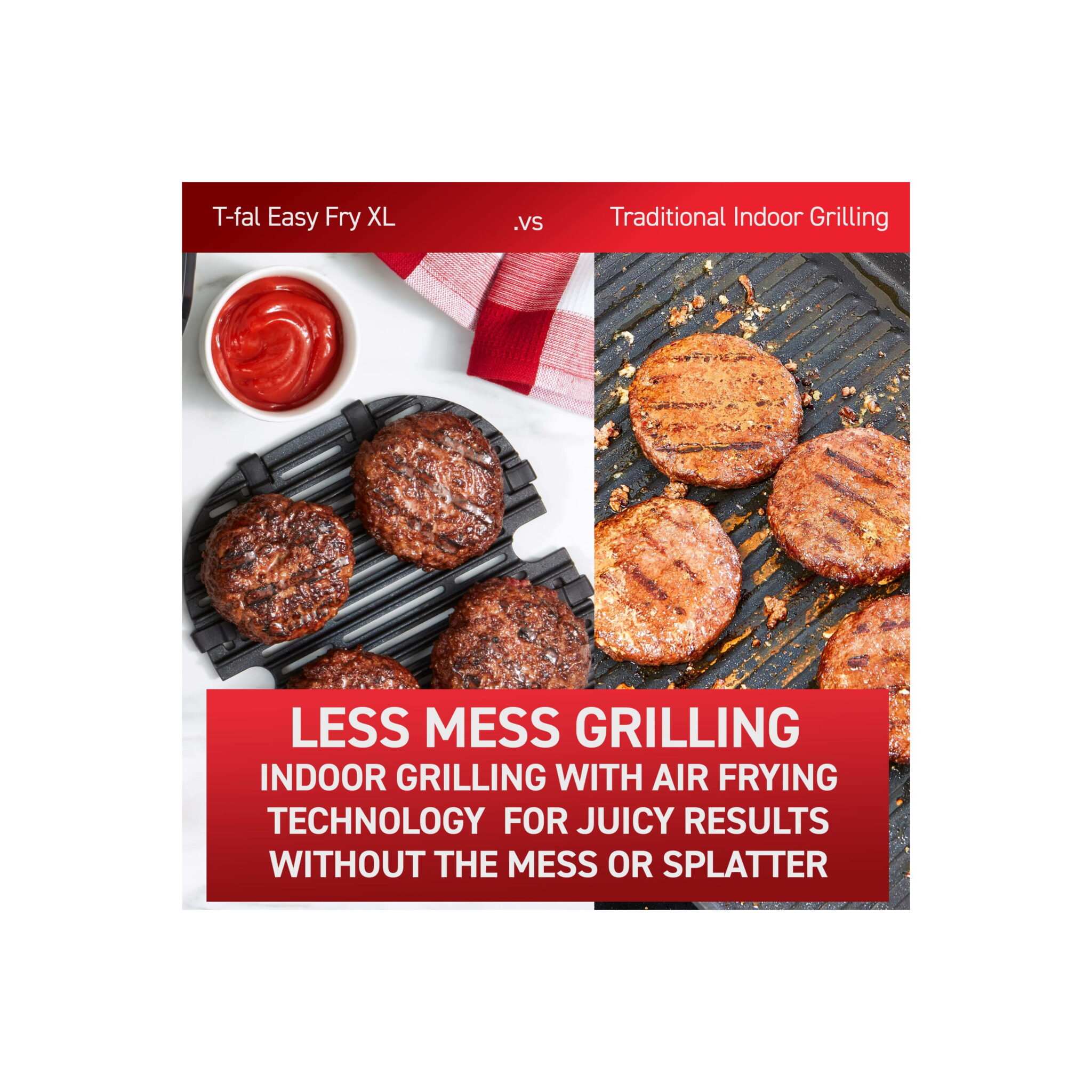 T-fal Easy Fry & Grill XL 2-in-1 Air Fryer Combo, 4.4 quart ...