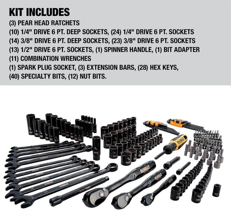 Dewalt DWMT45184 Black Chrome 184-piece Mechanics Tool Set | Bigbigmart.com