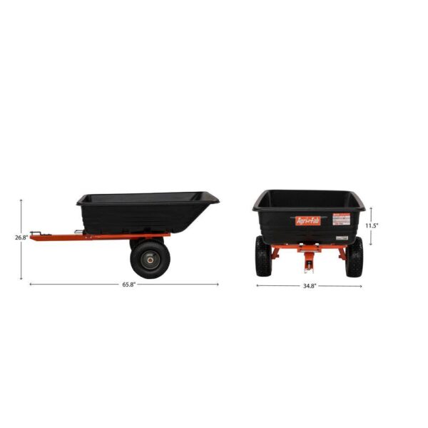 Agri-Fab 45-0552 12 cu. ft. Poly Dump Cart | Bigbigmart.com