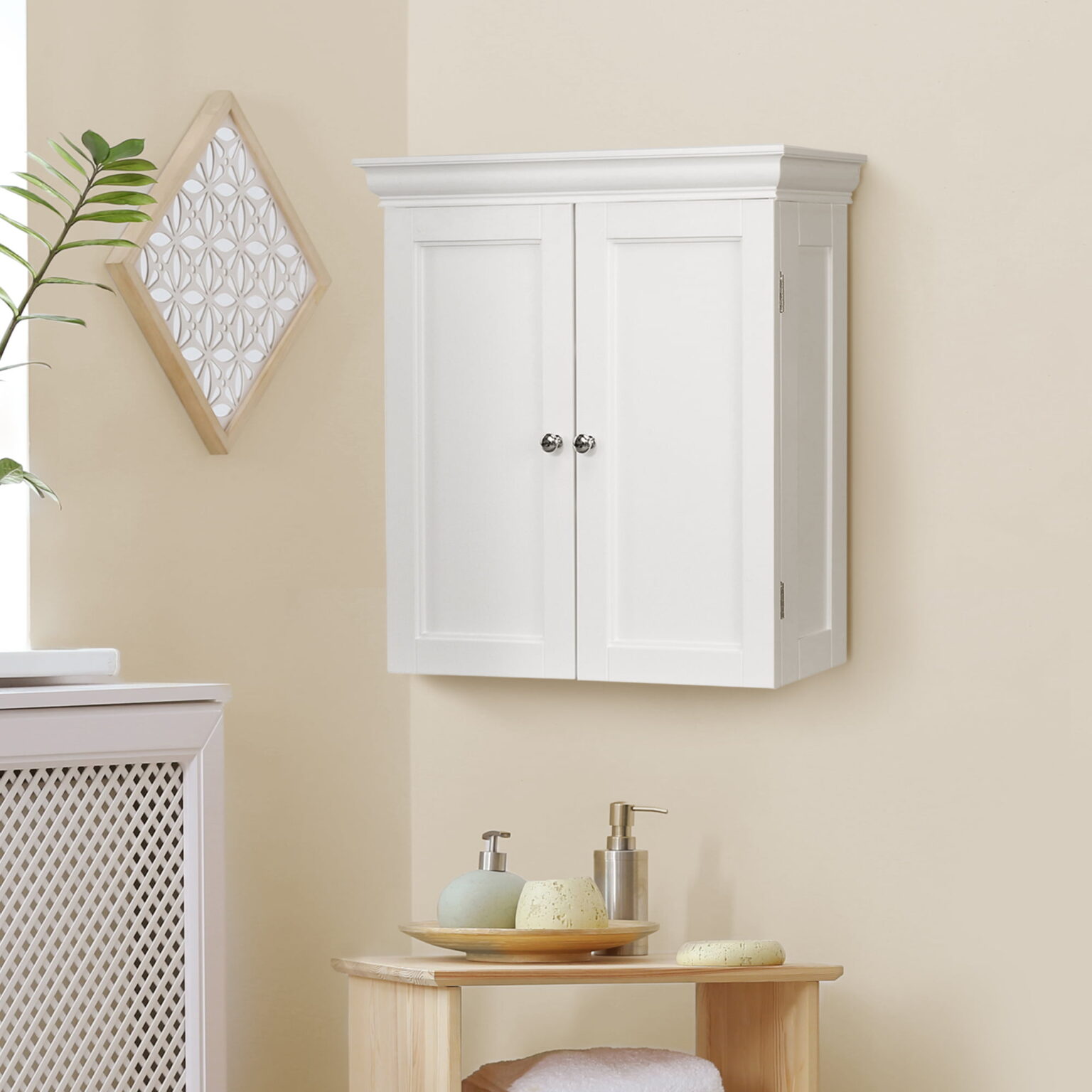 Teamson Home Stratford Two Door Removable Wall Cabinet with Two ...
