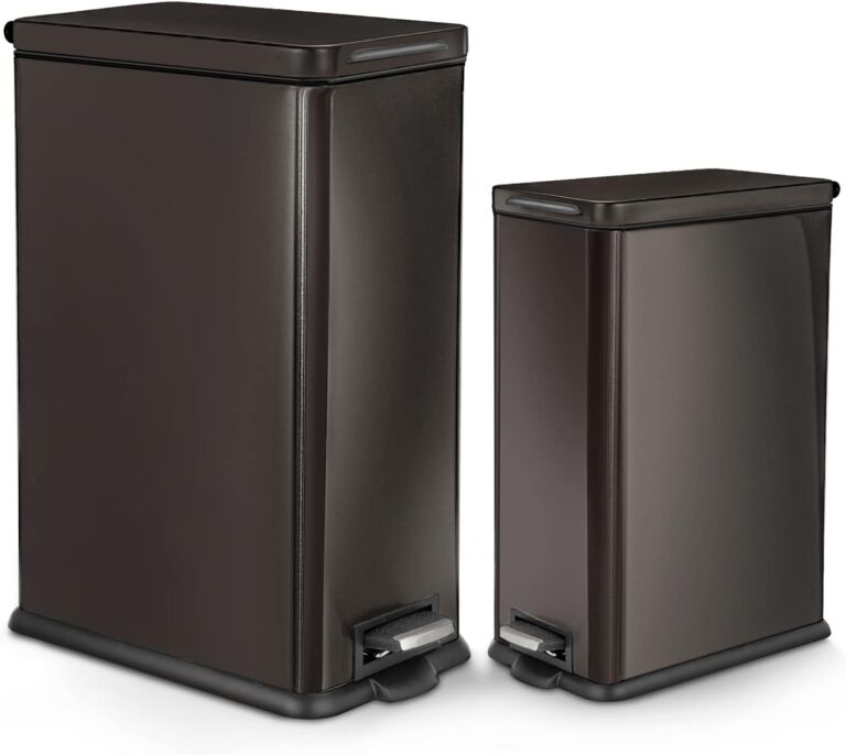 Home Zone Living 8 Gallon and 2.5 Gallon Kitchen Trash Can Combo Value ...