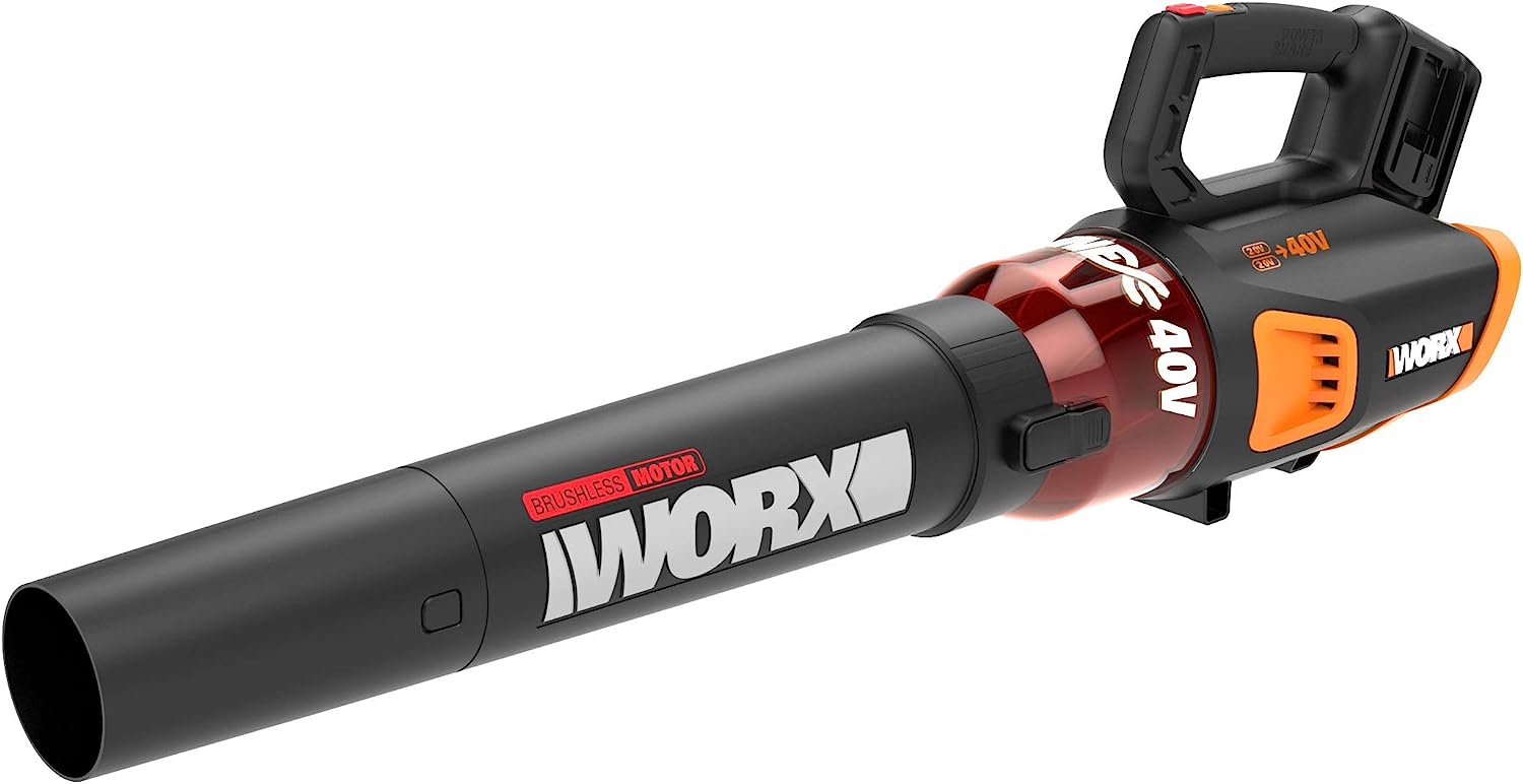 Worx 40V Turbine Leaf Blower Cordless with Battery and Charger ...