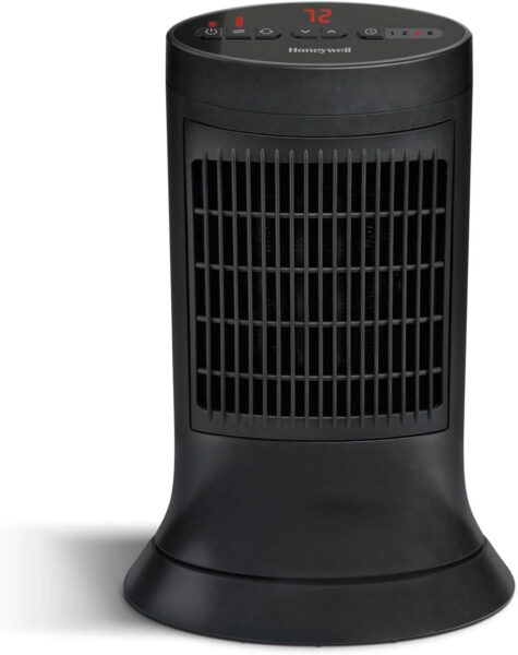 Honeywell Compact Ceramic Tower Heater, Black – Compact, Small Heater ...