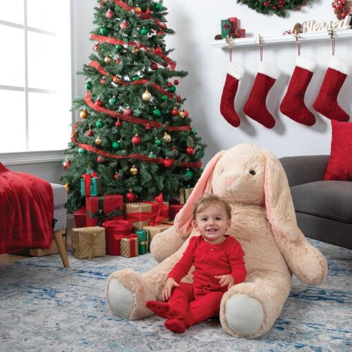 Vermont Teddy Bear Giant Stuffed Bunny - Big Stuffed Animal, Tan, 4 ...