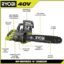 RYOBI RY40550-2B 40V HP Brushless 16 in. Battery Chainsaw with (2) 4.0 ...