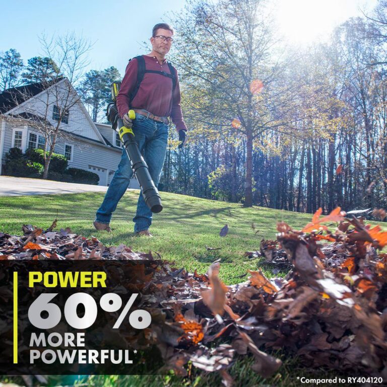 RYOBI RY404170-LB 40V HP Brushless 165 MPH 730 CFM Backpack Blower w ...