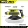 RYOBI PCL465K1 ONE+ 18V Cordless 10 in. Variable Speed Random Orbit ...