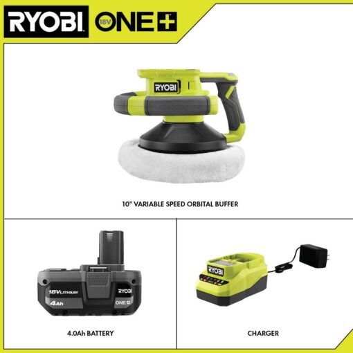RYOBI PCL465K1 ONE+ 18V Cordless 10 in. Variable Speed Random Orbit ...