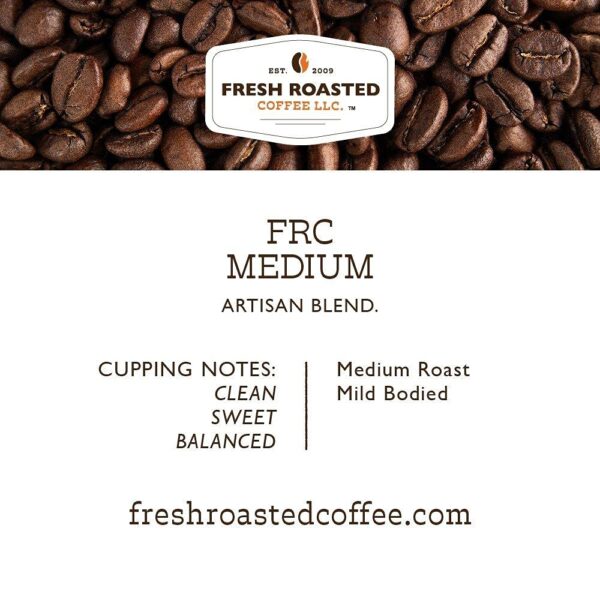 Fresh Roasted Coffee, FRC Medium Roast Blend, Kosher, Pre-Ground ...