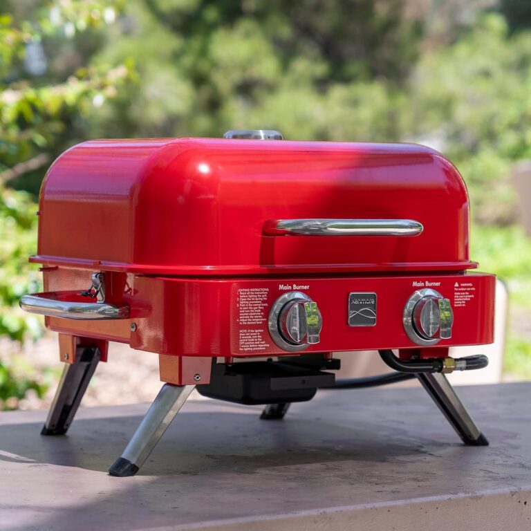 Kenmore 2-Burner Portable Tabletop Retro Gas Grill, Red | Bigbigmart.com