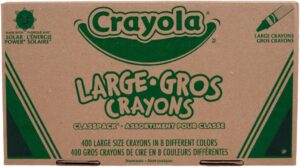 Crayola Crayon Classpack - 400ct (8 Colors), Large Crayons for Kids ...