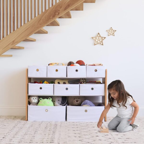 Humble Crew Kids Toy Organizer with 9 Collapsible Fabric Storage ...