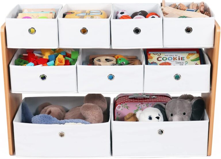 Humble Crew Kids Toy Organizer with 9 Collapsible Fabric Storage ...