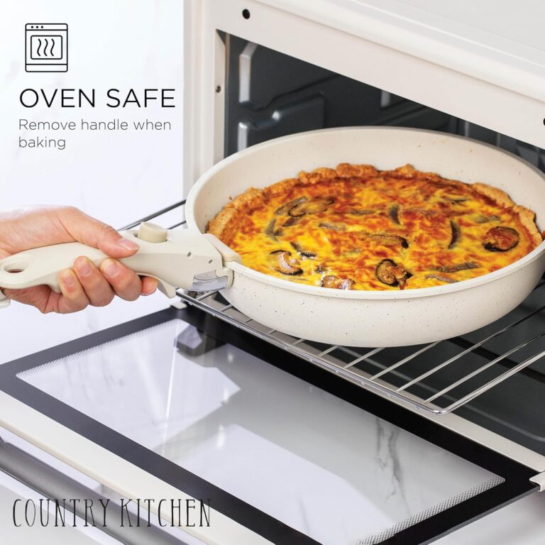 Country Kitchen Cookware Set with Removable Handle, Oven & RV Safe Pots ...