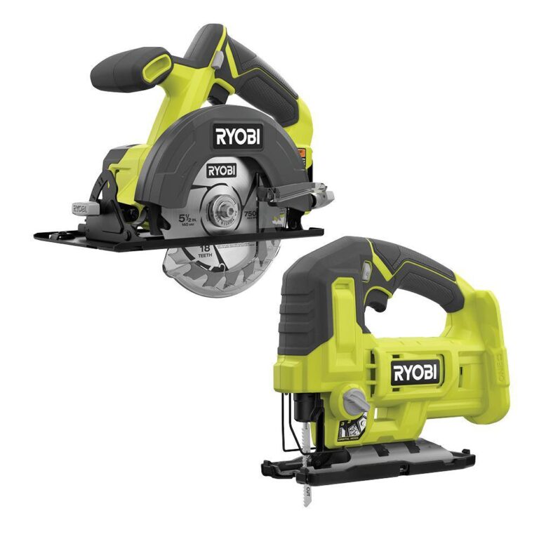 RYOBI PCL500B-PCL525B ONE+ 18V Cordless 2-Tool Combo Kit with 5 1/2 in ...