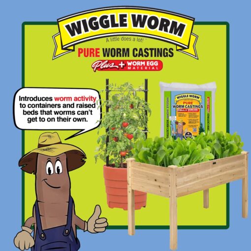 Soil Builder Raised Bed Mix, 40 Pound Bag - Worm Egg Material Mixed ...