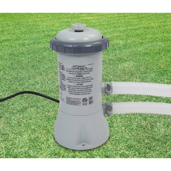 Intex 28211EG 12 ft. Round 30 in. D Metal Frame Above Ground Swimming ...