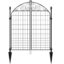 Vigoro 860442 Rockdale 41.9 in. H x 34.8in W Black Metal Garden Fence ...