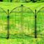 Vigoro 860442 Rockdale 41.9 in. H x 34.8in W Black Metal Garden Fence ...