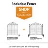 Vigoro 860442 Rockdale 41.9 in. H x 34.8in W Black Metal Garden Fence ...