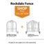 Vigoro 860442 Rockdale 41.9 in. H x 34.8in W Black Metal Garden Fence ...