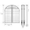 Vigoro 860442 Rockdale 41.9 in. H x 34.8in W Black Metal Garden Fence ...