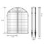 Vigoro 860442 Rockdale 41.9 in. H x 34.8in W Black Metal Garden Fence ...