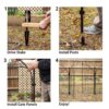 Vigoro 860442 Rockdale 41.9 in. H x 34.8in W Black Metal Garden Fence ...