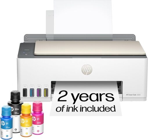 HP 5D1B6A Smart Tank 5000 Wireless All-in-One Ink Tank Printer, Scanner ...
